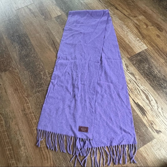 Coach | Accessories | Coach Cashmere Purple Warm Wool Scarf | Poshmark